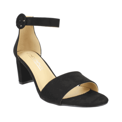 Sandalia New Walk Broche Redondo Negra | ETN